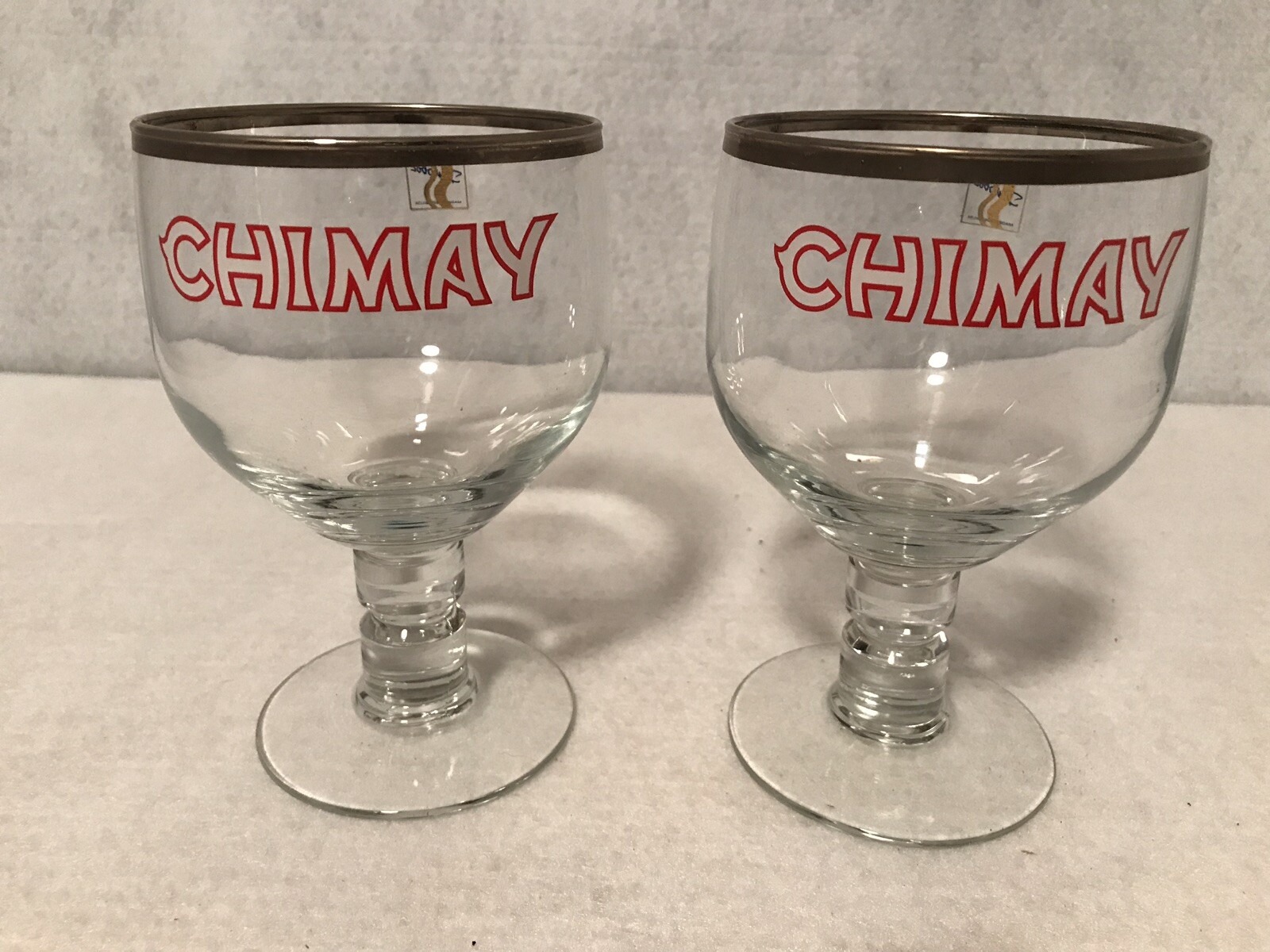 Chimay Beer Glass Chalice Stemmed 16 oz Durobor Glasses Belgium Set of ...