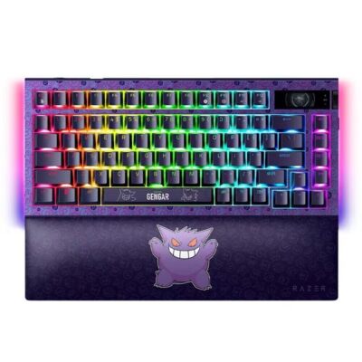 Razer x Pokémon Gengar Wireless Mechanical Keyboard W/ Wrist Rest Combo ...