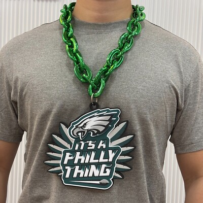 Philadelphia Eagles Big Chain "IT'S A PHILLY THING" Big Logo Necklace ...