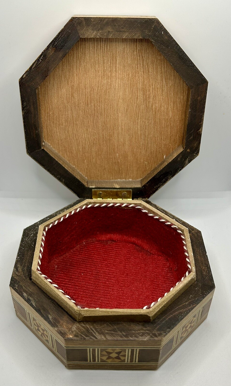 Vintage Middle Eastern Marquetry Mother of Pearl Inlayed Mosaic Octagon ...