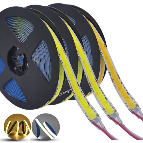 Double Row COB LED strip Super Bright High Density Flexible Tape RA90 ...