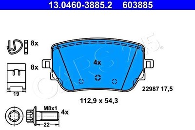 ATE Disc Brake Pad Set For MERCEDES A-Class Saloon W177 W247 18 ...