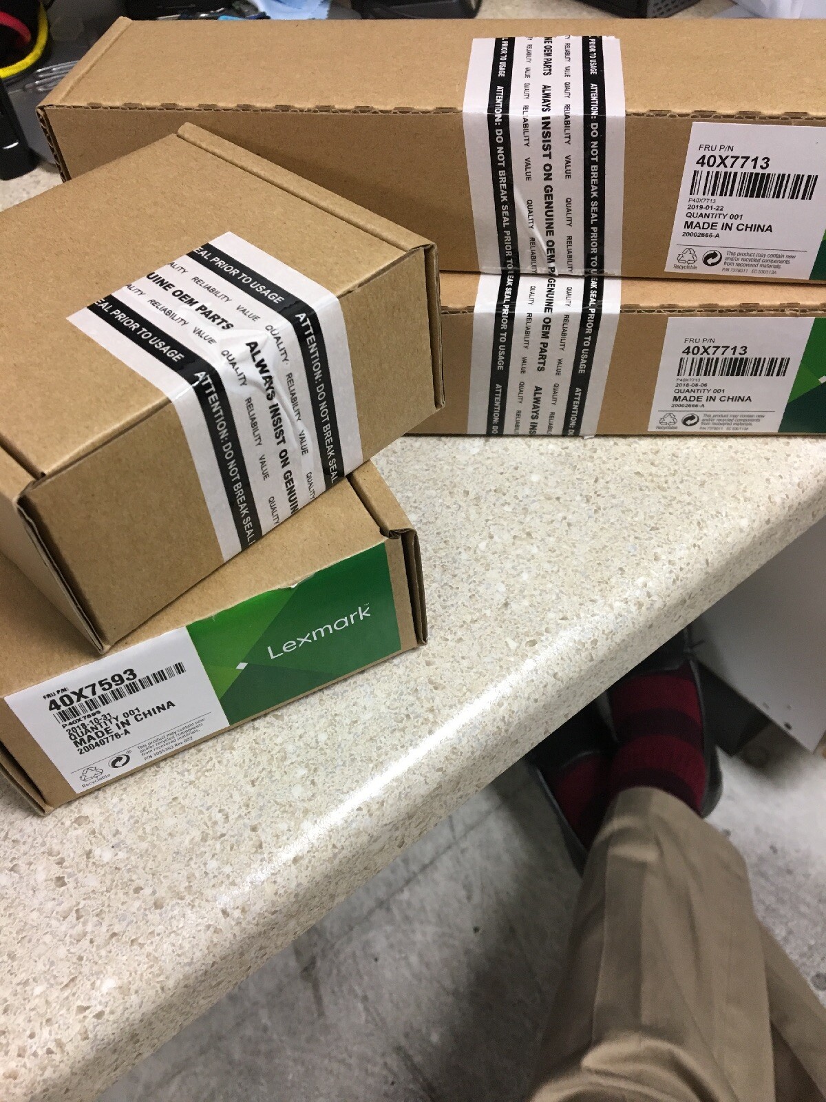 lexmark (2x) 40x7713 (2x) 40x7593 Pickup Rollers MX81x Ms81x Mx71x ...