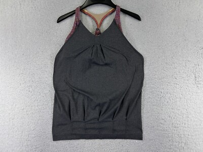 Lululemon Shirt Women 6 Gray Practice Freely Tank Luon Fabric Built In ...