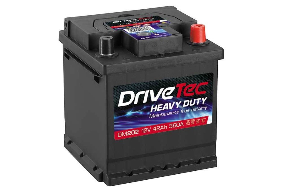 DriveTec Car Battery DM202 12V 42Ah 360A B13 3 Years Warranty T1 ...
