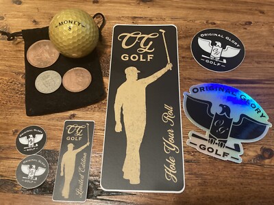 OG Golf Sticker Set w 3 Vintage British Coin Golf Ball Markers & Gold ...