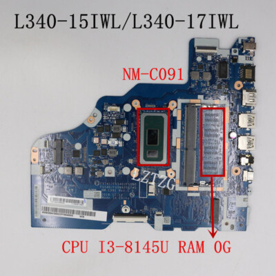 NM-C091 For Lenovo L340-15IWL/L340-17IWL Motherboard CPU I3-8145U UMA ...