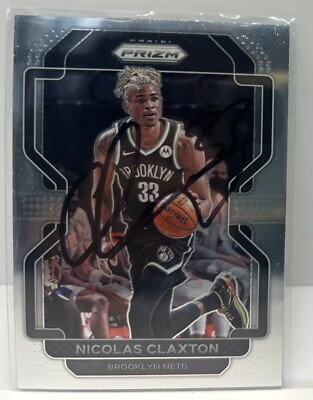 Nicolas Claxton Signed 2020-21 Panini Prizm #38 Autograph Card In ...