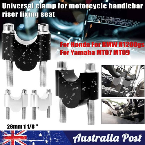 2X 1/8" 28mm Handlebar Bar Mount Clamp Riser Risers Motorcycle Dirt ...