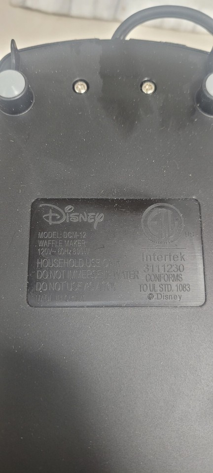 Disney Mickey Mouse Shaped Electric Intertek Waffle Maker | eBay