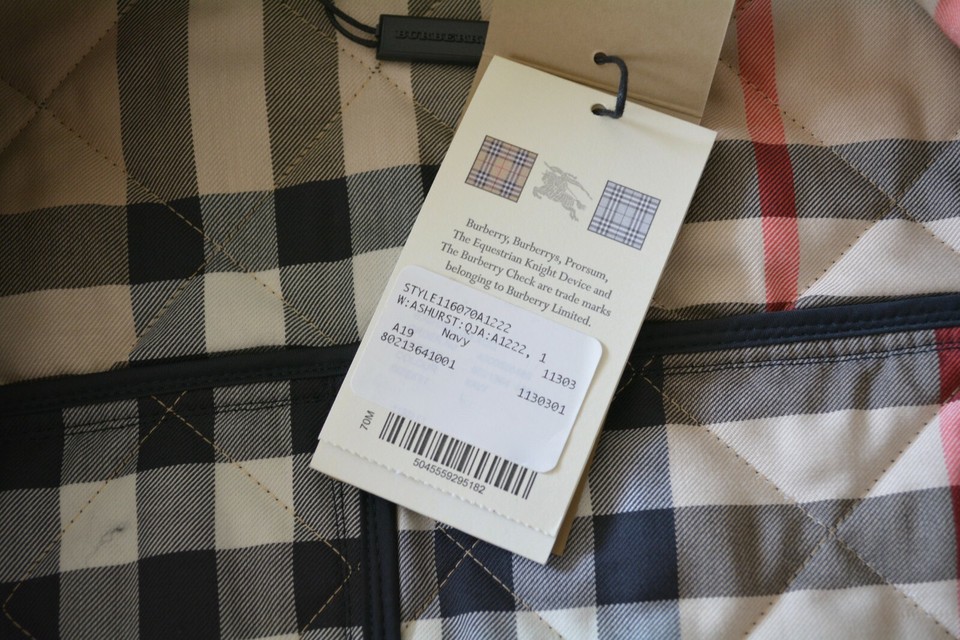 NWT BURBERRY WOMENS ASHURST QUILTED CHECK COAT JACKET SZ SMALL | eBay