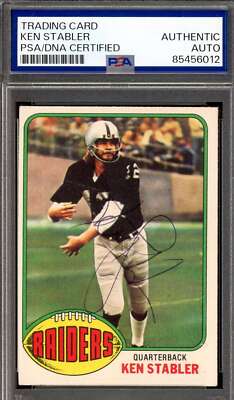 Ken Stabler PSA DNA Vintage Signed 1976 Topps Autographed | eBay