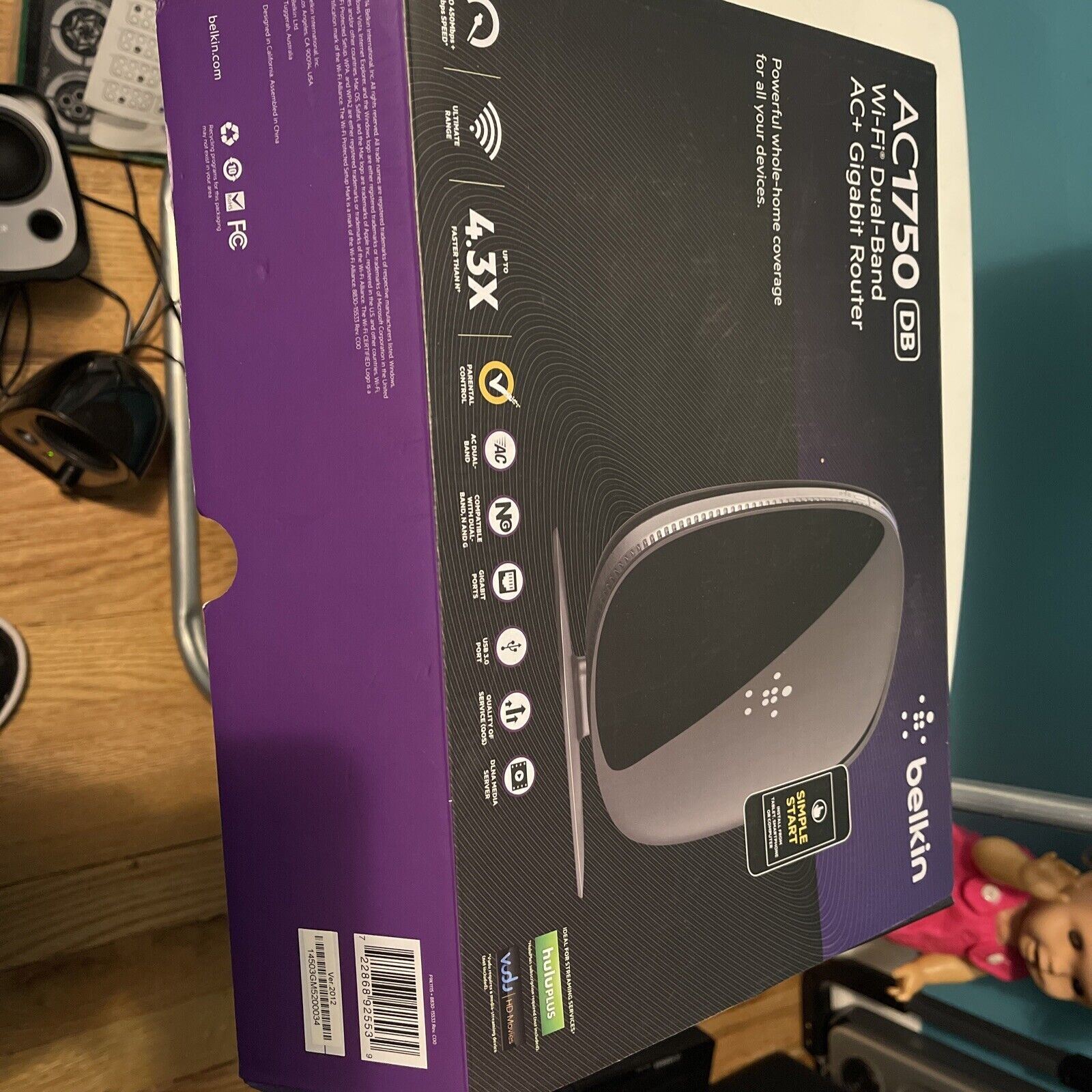 Belkin AC 1750 DB Wi-Fi Dual-Band AC+ Gigabit Router (F9K1115) for sale ...