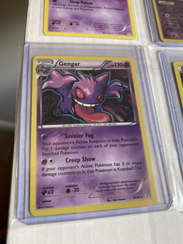 Pokemon Generations Holo Gengar Psychic Energy Haunter Gastly Set | eBay