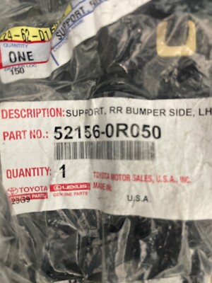 NEW OEM Toyota 2016-2018 Rav4 Left Rear Bumper Cover Support Rail 52156 ...