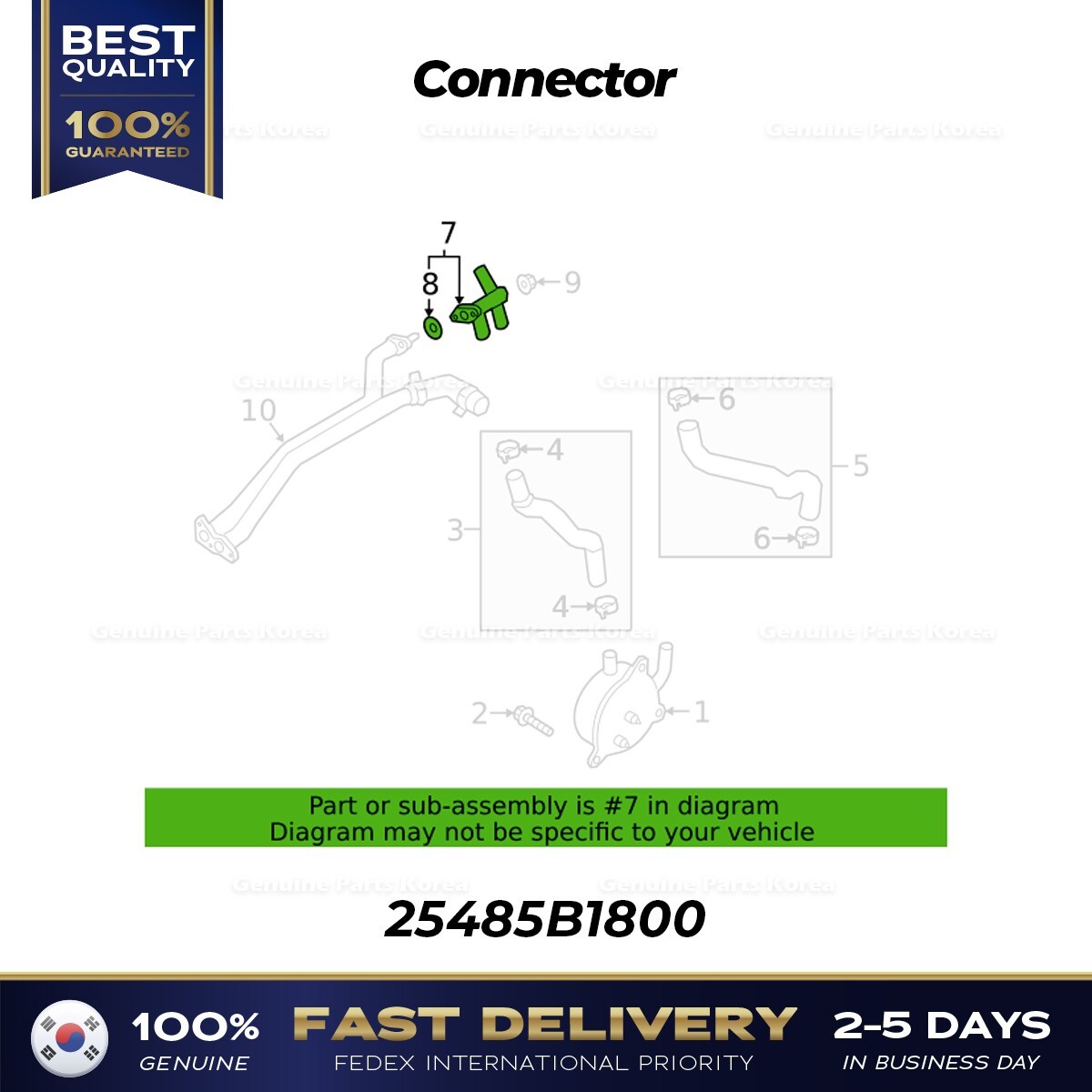 ⭐Genuine⭐ Connector 25485B1800 for Hyundai Genesis G70 Kia Stinger | eBay