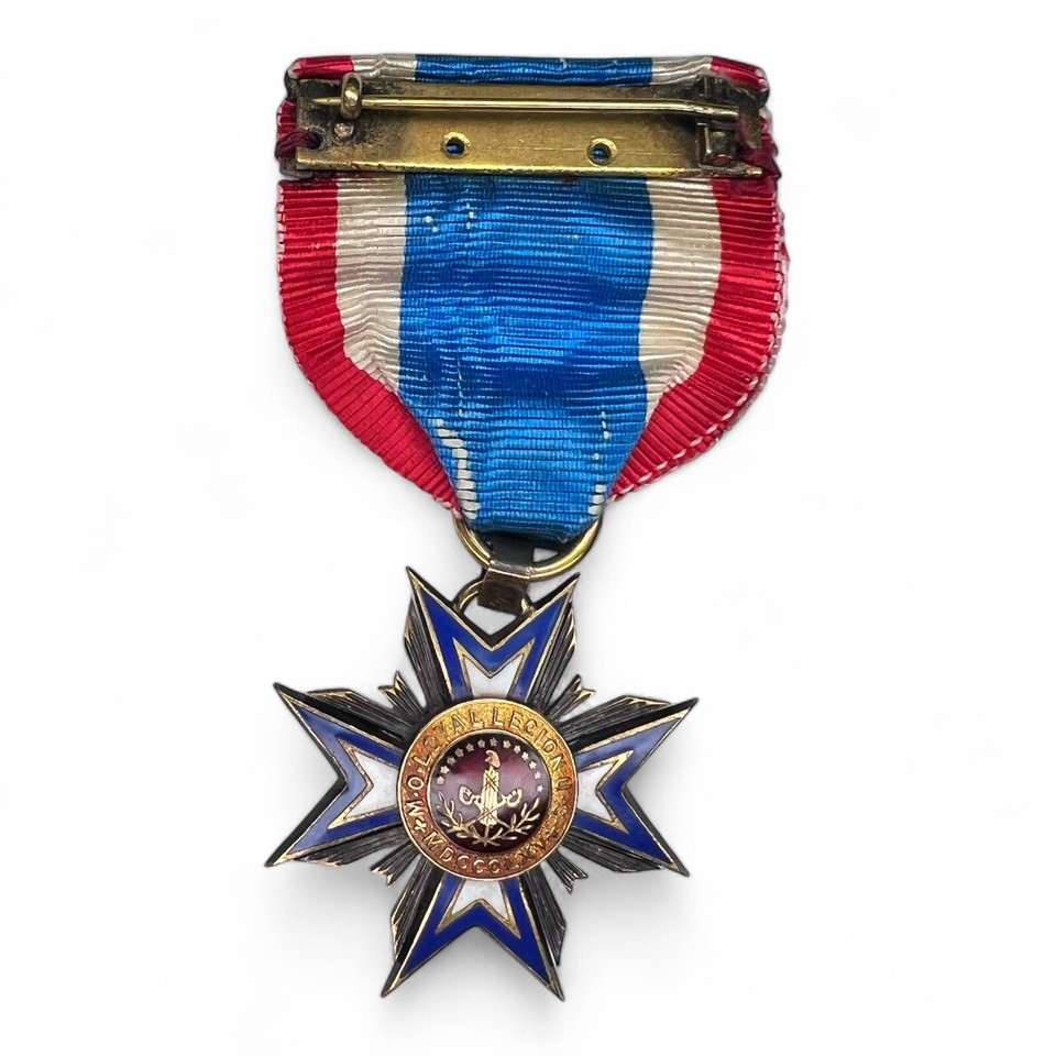 RARE ORIGINAL MOLLUS MEDAL CIVIL WAR VETERAN ASSOC NUMBERED IN GOLD ...