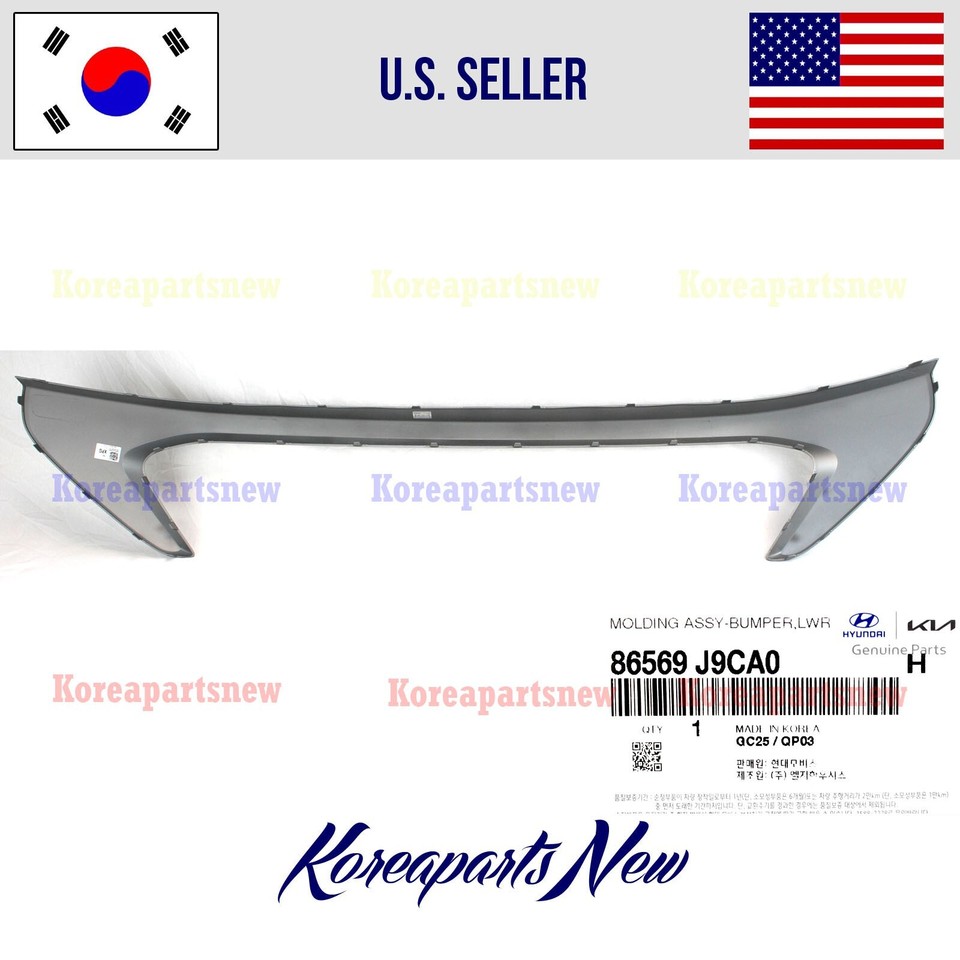 Front Bumper LOWER Molding Trim (Gray) 86569J9CA0 ⭐OEM⭐ Hyundai Kona ...
