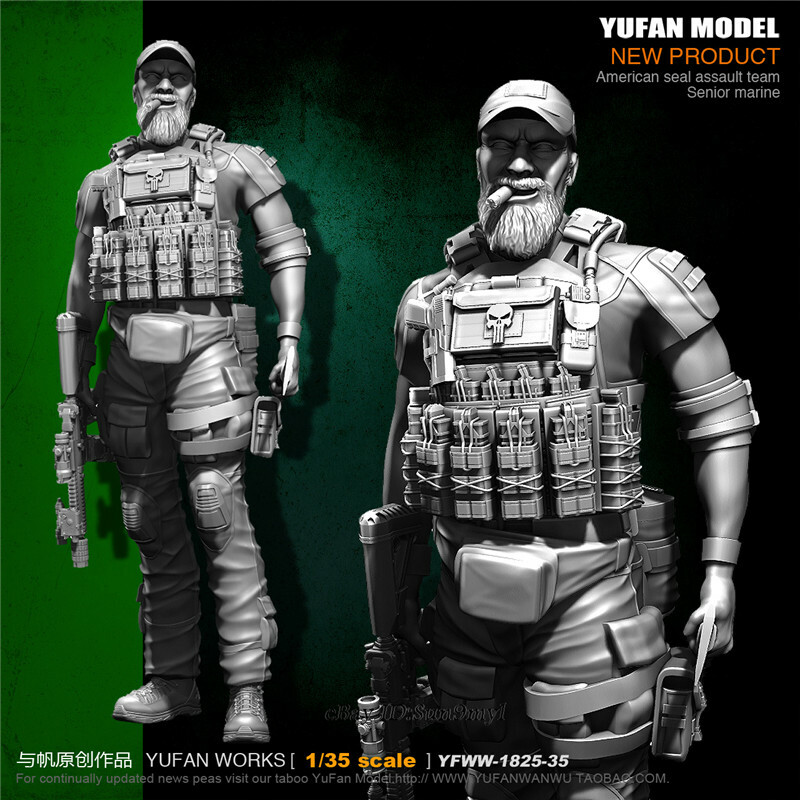1/35 US commando Resin Kits Unpainted Figure GK YUFAN Model | eBay