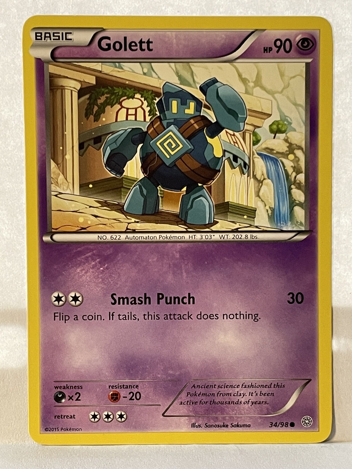 Golett 34/98 - XY Ancient Origins - Regular Common - 2015 Pokemon TCG ...