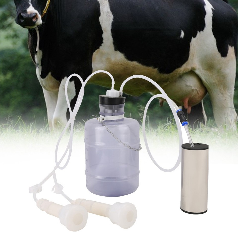Goat Sheep Cow Milking Kit Portable Vacuum Pulse Pump Milking Machine ...