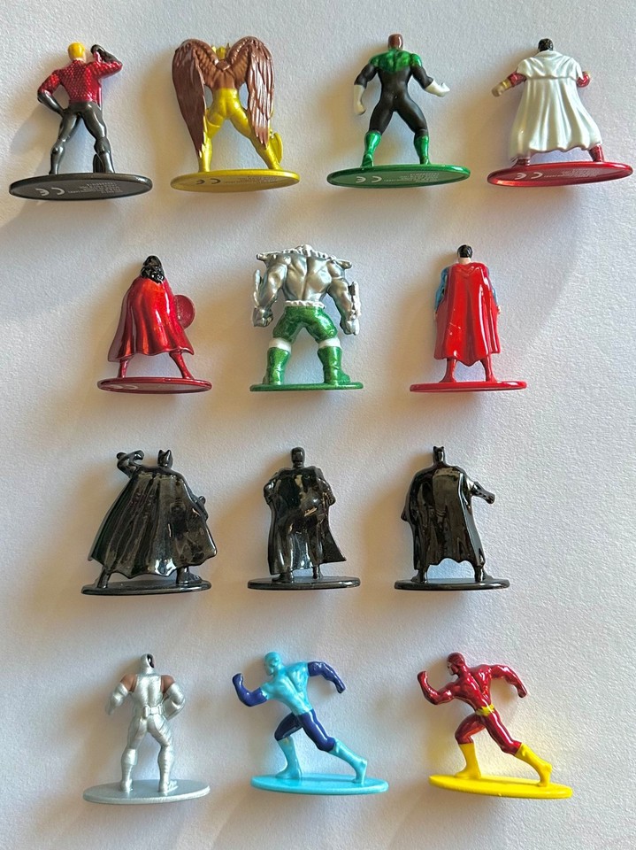 13 DC Comics Micro Mini Figures Lot Jada Toys: Blue Flash, Red Robin ...