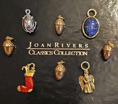Lot Of 8 JOAN RIVERS Egg, Scarab, Acorn, Stocking, Angel CHARMS #185 | eBay