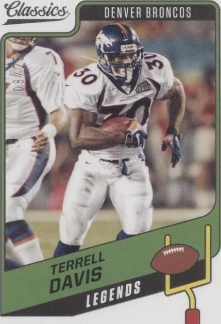 2021 Panini Classics - Legends Terrell Davis #129 Blank Back /25 for ...