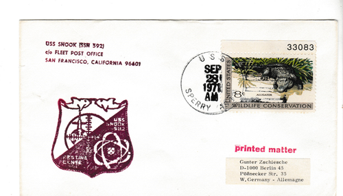 Old Vintage Envelope USS Snook SSN 592 c/o Fleet Post Office | eBay