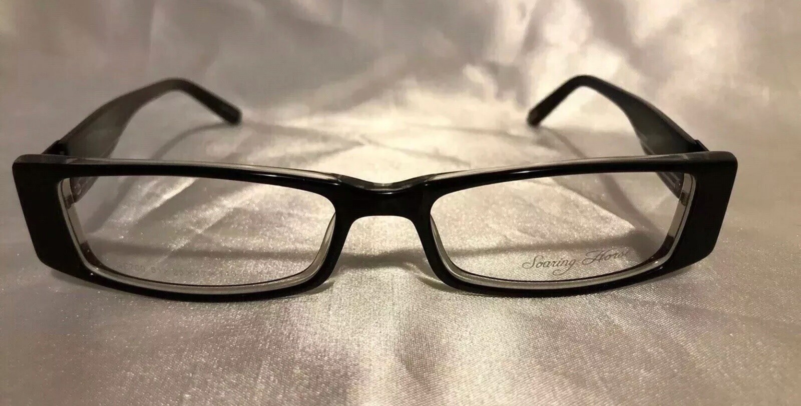 NEW 2 Pair AUTHENTIC SOARING HORSE SF709 EYEGLASSES BLACK / CLEAR ...