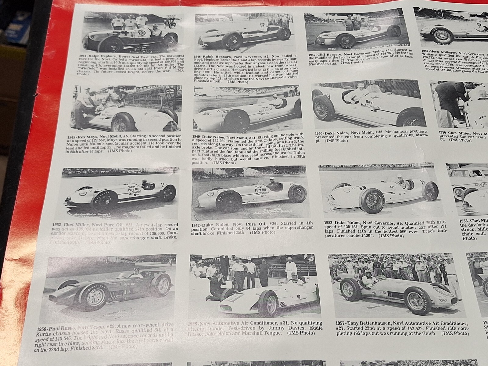 VINTAGE RARE NOVI INDIANAPOLIS MOTOR SPEEDWAY INDY 500 RACE POSTER | eBay