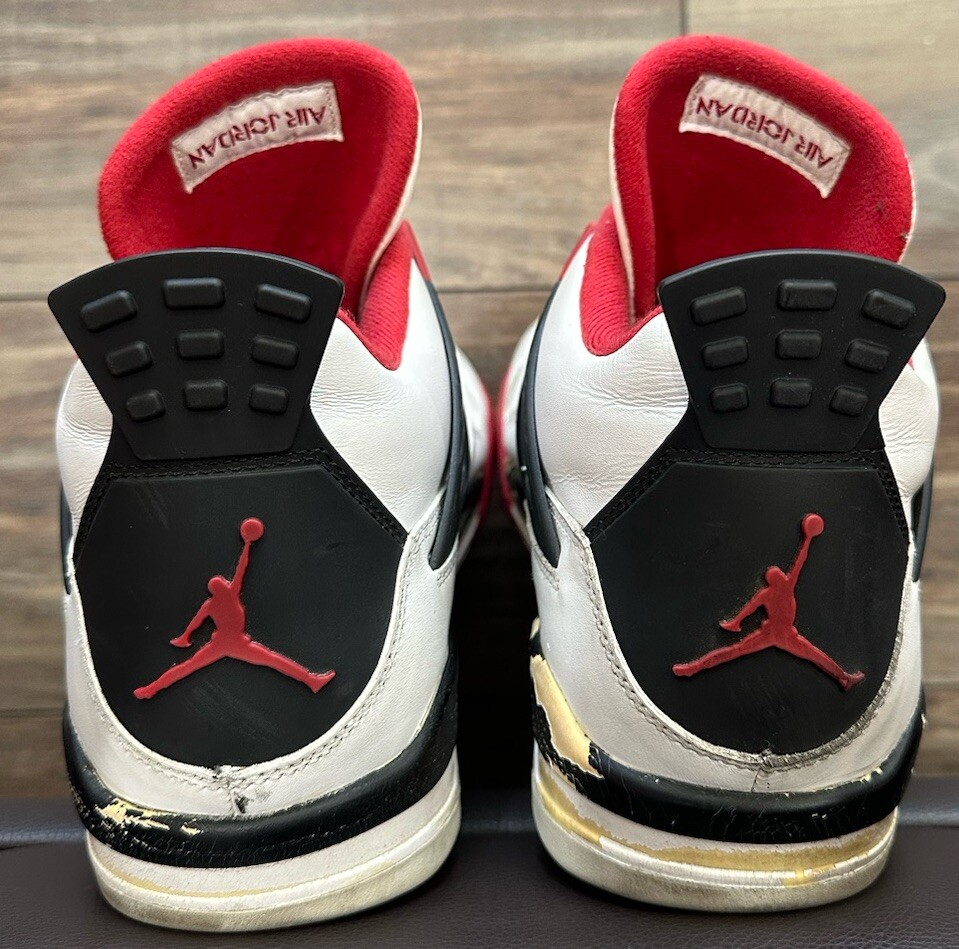 Men’s Nike Air Jordan Size 14 - Retro 4s Fire Red Bred Year: 2012 ...