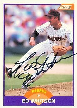 Ed Whitson autographed Baseball Card (San Diego Padres) 1989 Score #329 ...