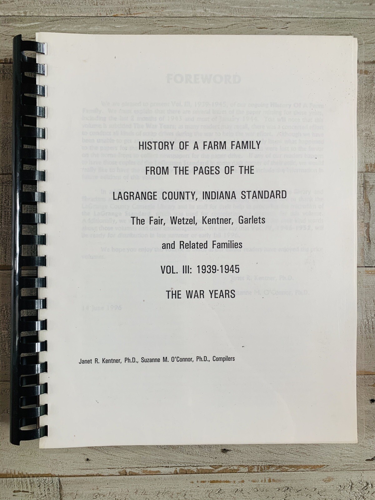 Vintage Book History Of A Farm Family From The Pages Of Lagrange County ...