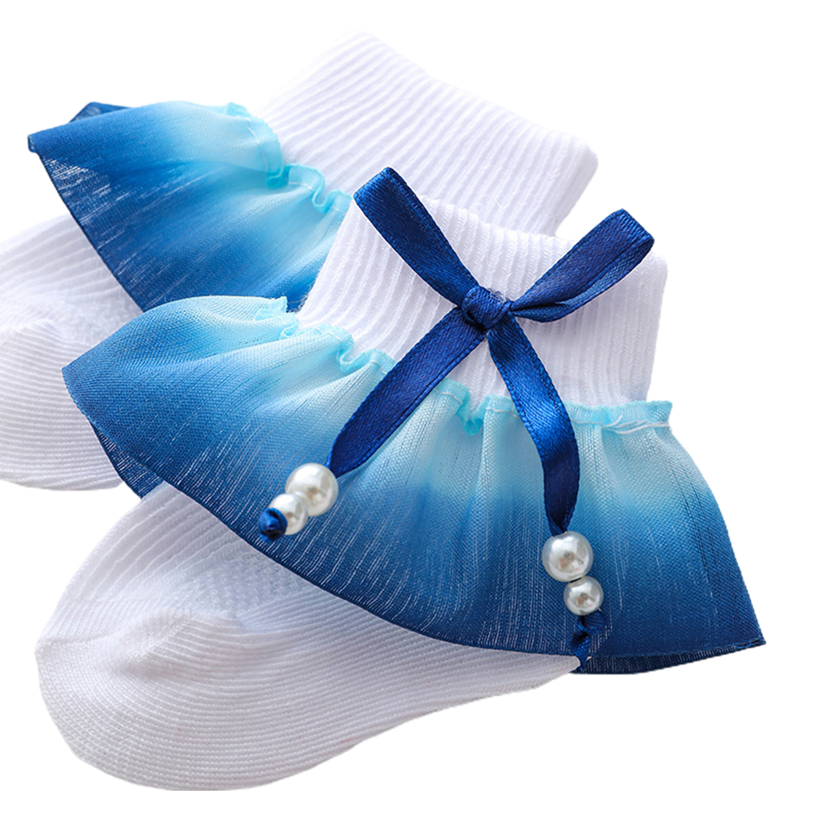 1 Pair Newborn Socks Breathable Lint Free Non-slip Baby Princess Socks ...