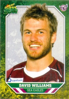 2011 Select Champions NRL Common Card 65 - David Williams - Manly Sea ...