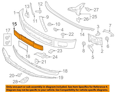 FORD OEM 15-17 F-150 Front Bumper Bumper Components-Trim Panel ...