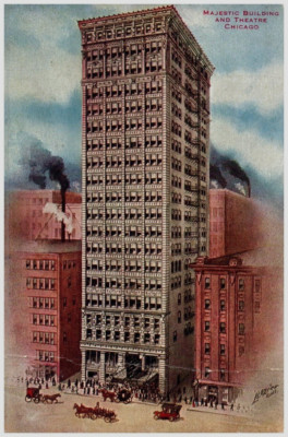 Vintage Postcard 1907-1915 Majestic Building & Theatre, Chicago ...