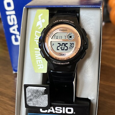 CASIO LAP MEMORY 60 Black Resin ILLUMINATOR Women's Watch - LWS1200H ...