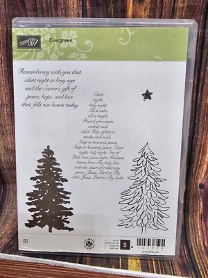 Stampin' UP! EVERGREEN Stamp Set Tree Christmas Star Silent Night | eBay