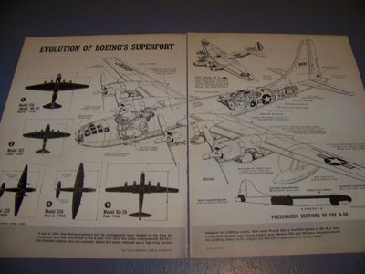 BOEING B-29/B-50 "EVOLUTION OF THE SUPERFORTRESS" CUTAWAY/VARIANTS ...