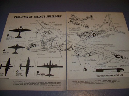BOEING B-29/B-50 "EVOLUTION OF THE SUPERFORTRESS" CUTAWAY/VARIANTS ...