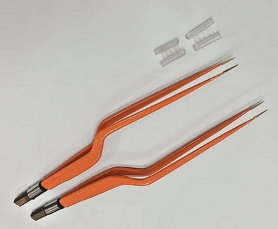 Bipolar Forceps Curved with Bipolar Cable Reusable Shape Bayonet Fine ...