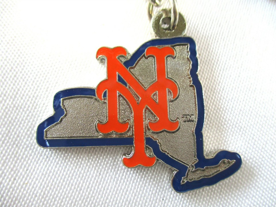 NEW YORK METS Heavyweight Metal State Shaped KEY CHAIN RING #02 - NEW ...