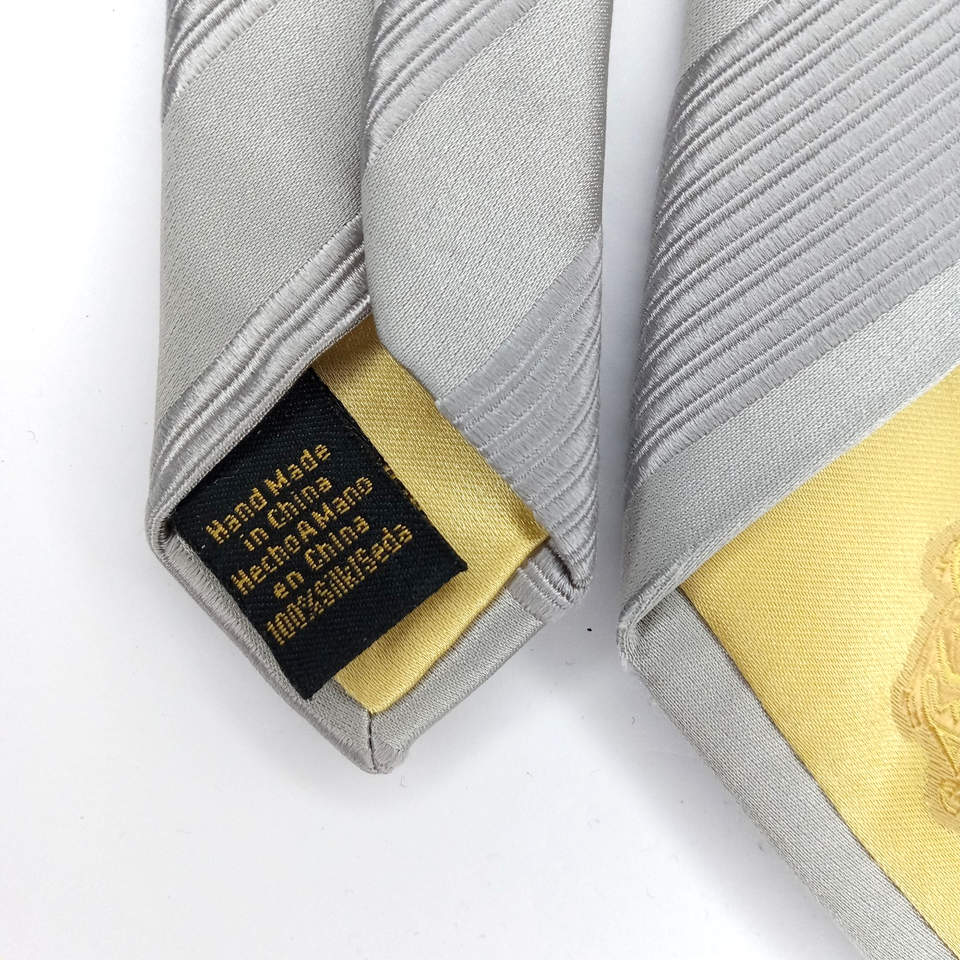 Donald J Trump Silk Tie Mens Silver-Gray Rep Formal Satin-Finish 62 ...