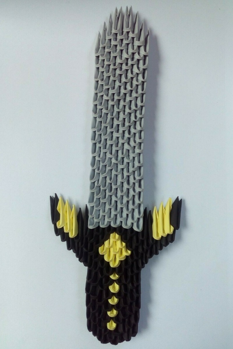 Espada Minecraft De Origami 3D ORIGAMI MINECRAFT SWORD TUTORIAL #fyp