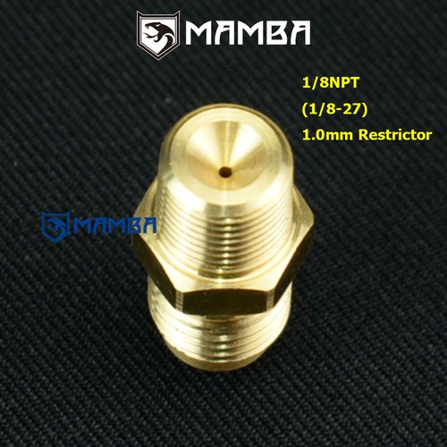 MAMBA Brass Turbo Adapter Fitting with 1.0mm Restrictor 4AN to 1/8NPT ...