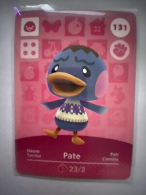 131 PATE Animal Crossing Amiibo Card 131 Authentic ACNH | eBay