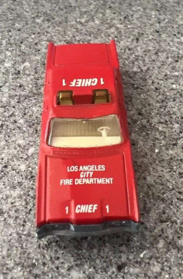 Matchbox Lesney 59d Mercury Fire Chief Red Los Angeles Fire Department ...
