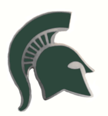 MI State Spartans Pins Michigan State Spartan Head University Logo NCAA ...